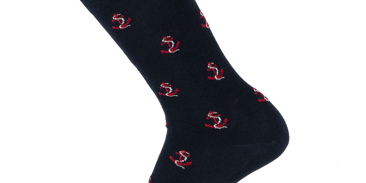 Our men's socks navy anchors - Armor-Lux x Maison Broussaud
