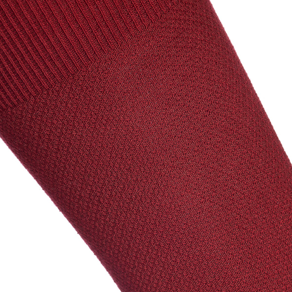 Our "Les mailles piquées" socks in burgundy - Maison Broussaud